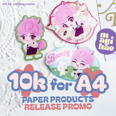 [LAUNCH PROMO] 10K Get A4 Die Cut Stickers! | Magihae